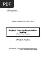 Post Implementation Review Report: Template | PDF | Goal | Reliability ...