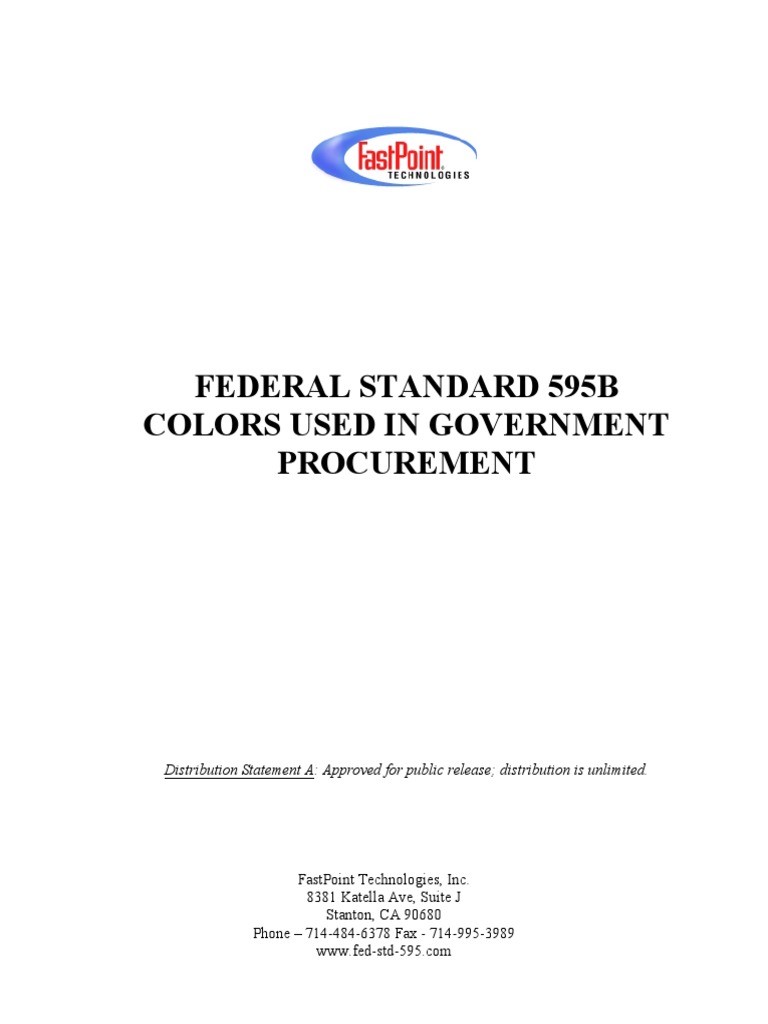 FED STD 595 | Color | Electromagnetic Spectrum