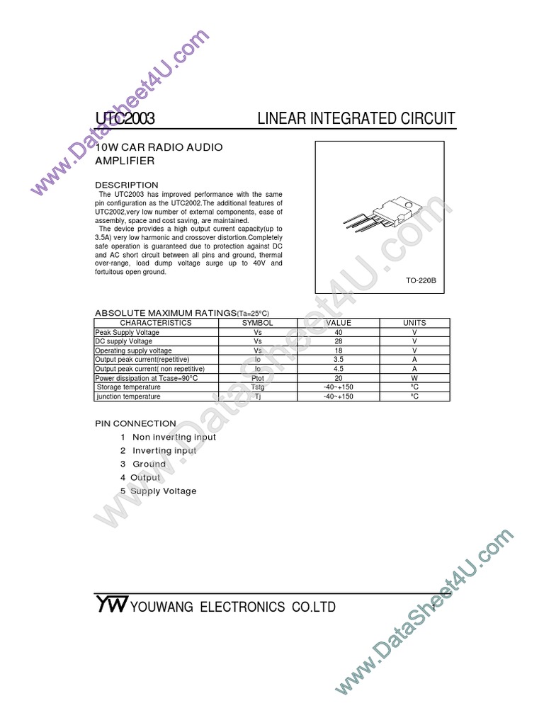 UTC2003-Hangzhou Silan Microelectronics PDF | PDF | Direct Current ...
