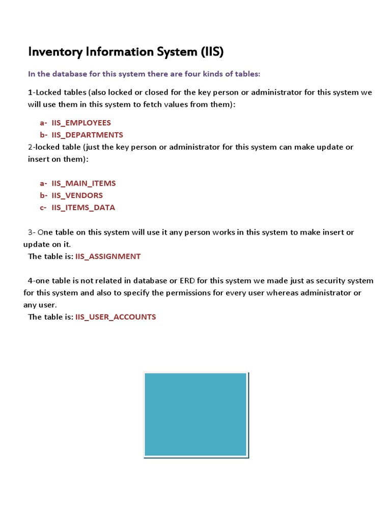 Inventory System Tables | PDF | Information Technology Management ...