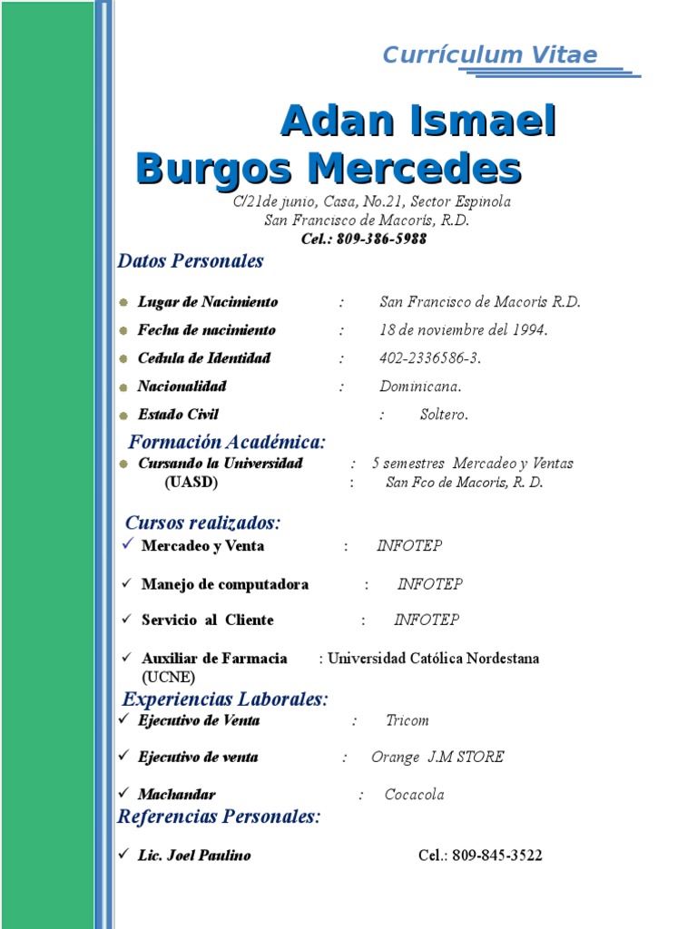 Adan Ismael Burgos Mercedes | PDF