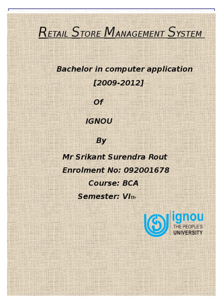 Retail Store Management System | PDF | Sql | Relational Database