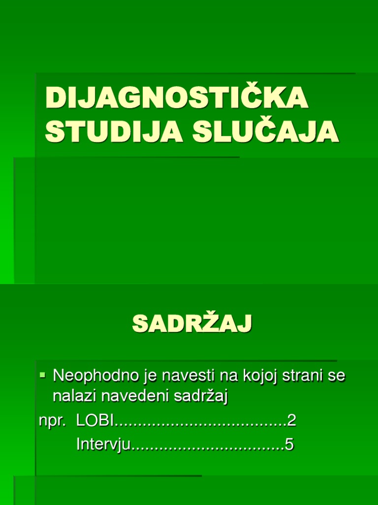 Studija Slucaja | PDF