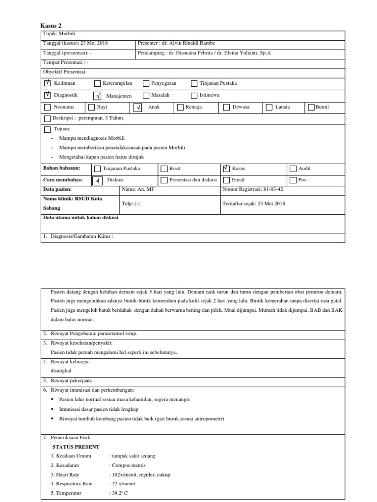 Kasus Morbili pada Anak | PDF