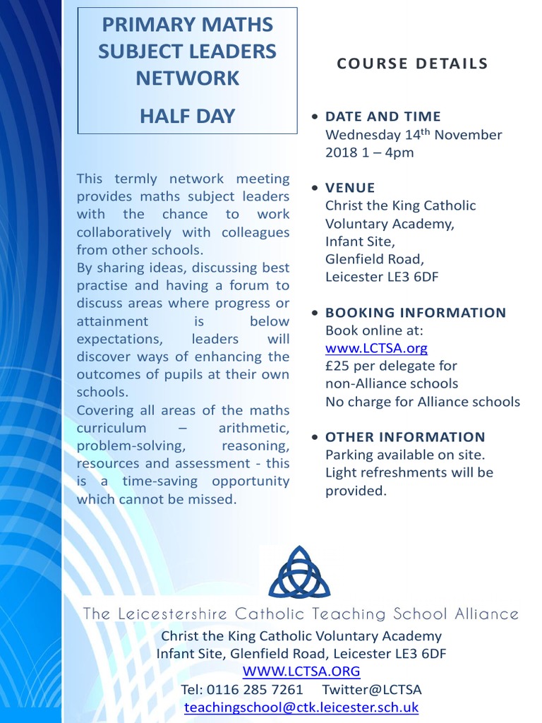Primary Maths Subject Leaders' Network | PDF