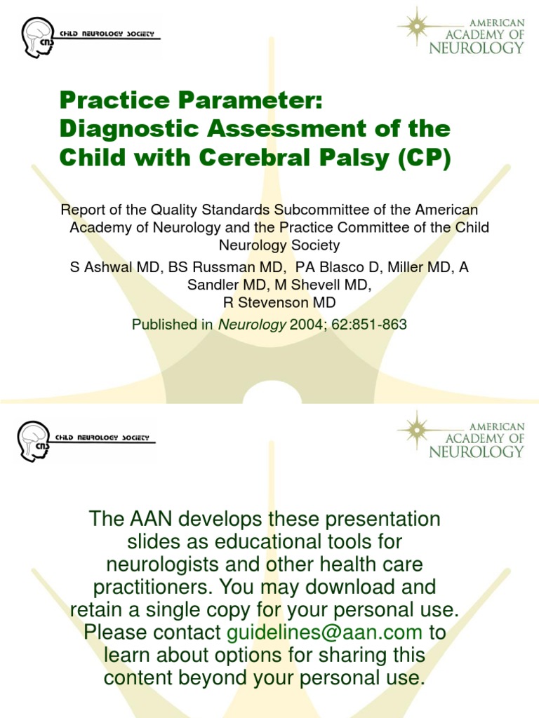 Practice Parameter: Diagnostic Assessment of The Child With Cerebral ...
