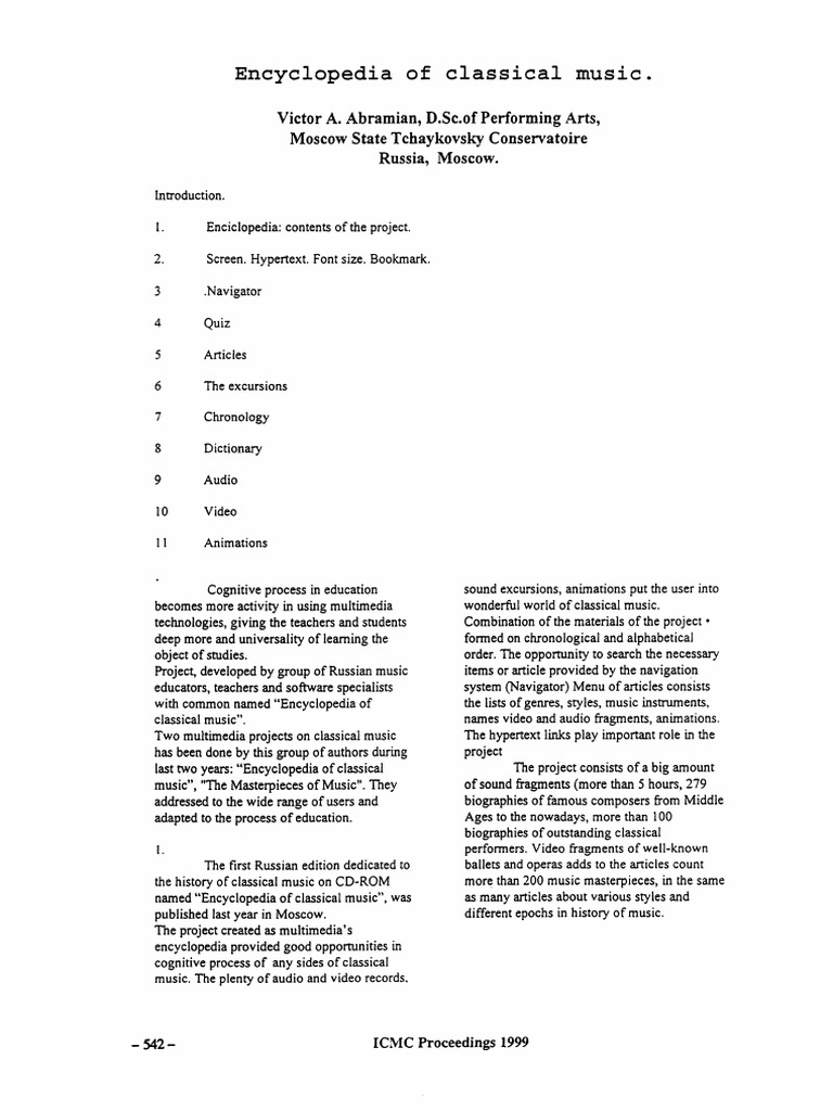 Encyclopedia of Classical Music PDF | PDF