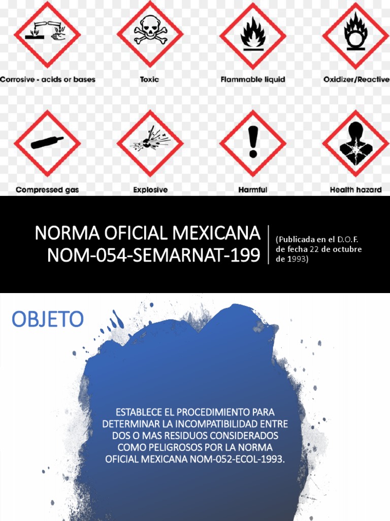 Norma Oficial Mexicana Nom 054 Semarnat 1993 | Reacciones químicas ...