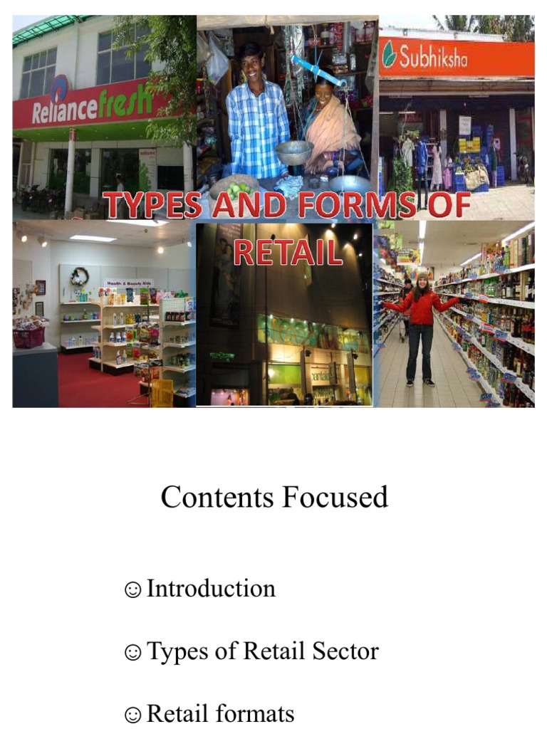 Types of Retail Industry Overview | PDF | Supermarket | Retail