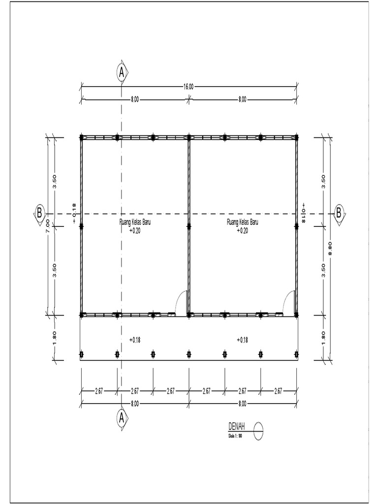 01 Denah Model | PDF