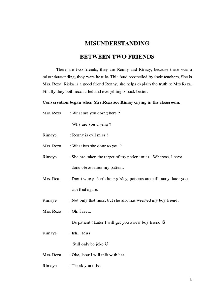 Conversation Between Two Friends