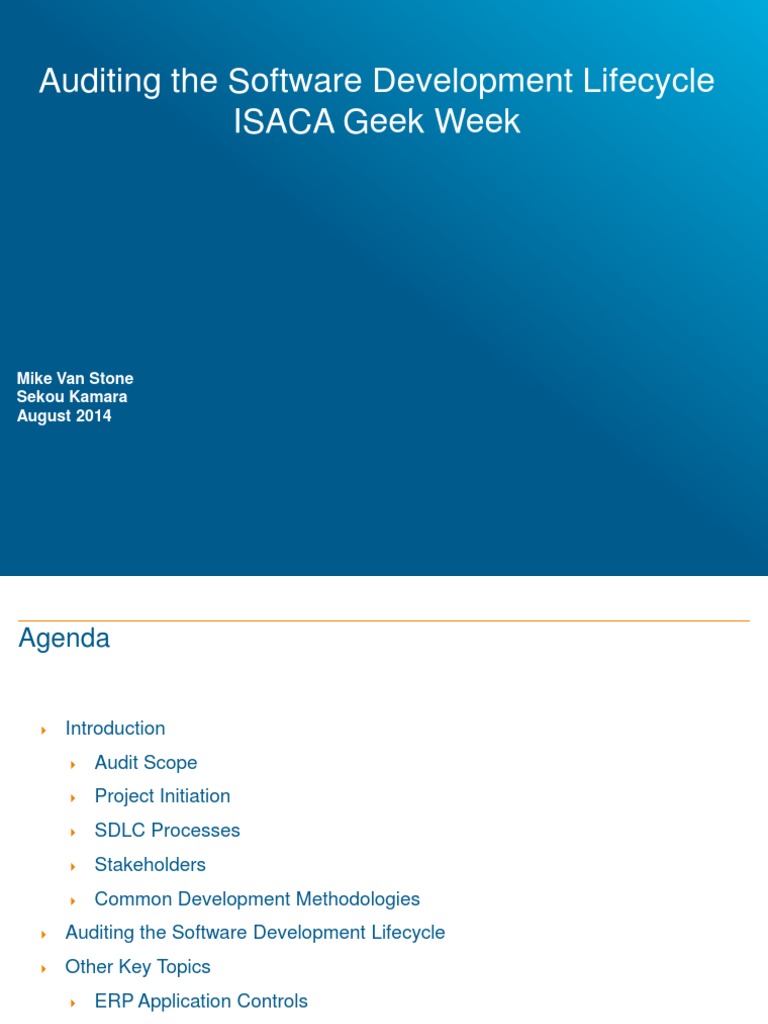 Auditing SDLC | PDF | Software Development | Systems Engineering