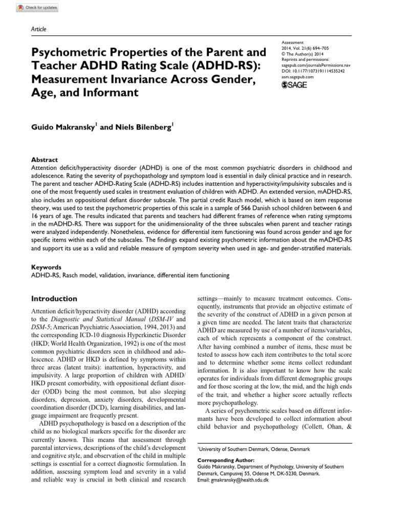 Adhd RS | PDF | Attention Deficit Hyperactivity Disorder | Impulsivity
