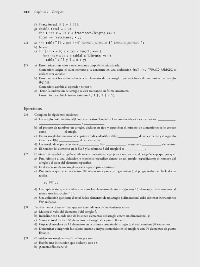 Ejercicios 7ma Deitel Java | PDF | Dados | Función (Matemáticas)