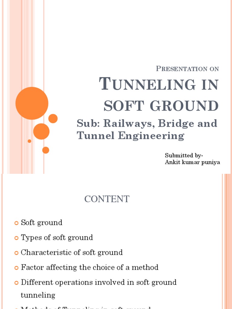 Tunneling in soft ground.ppt | Tunnel | Screw