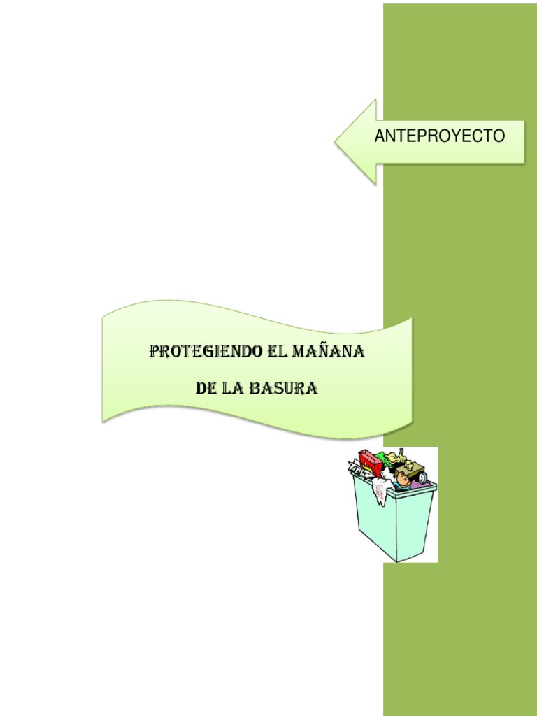 Anteproyecto de La Basura | PDF | Vertedero | Residuos
