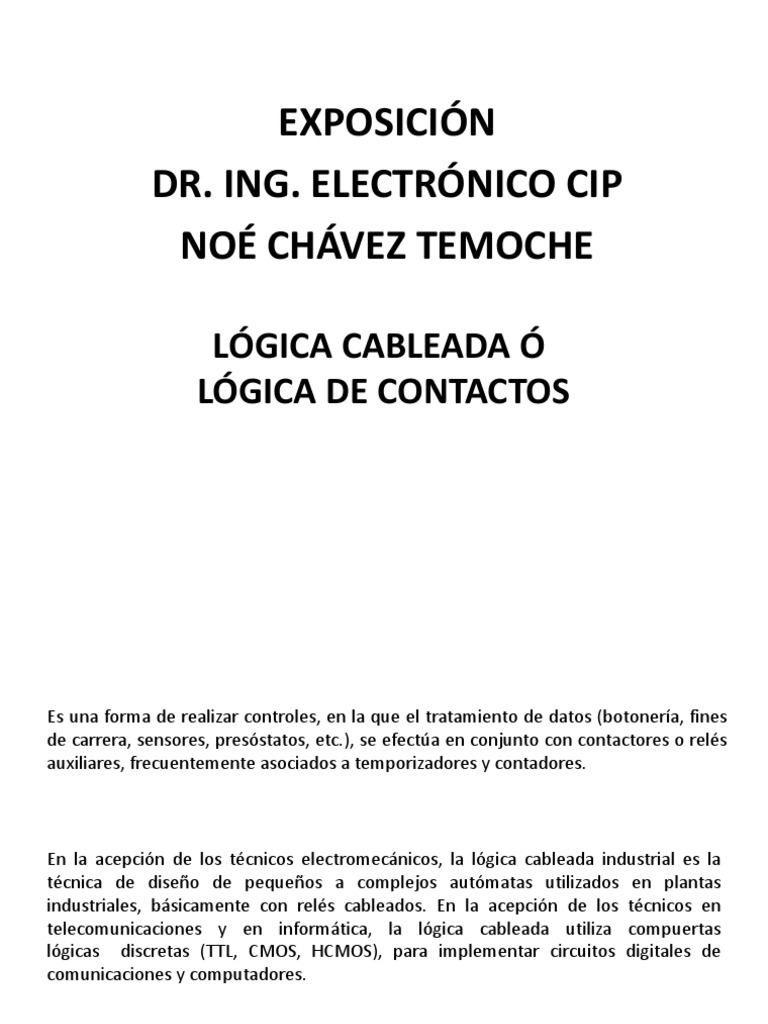 Lógica Cableada.pdf | Relé | Equipo eléctrico