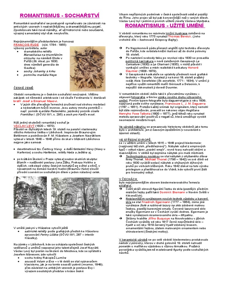 Romantismus - Sochařství Romantismus - Užité Umění: Thomas Bewick
