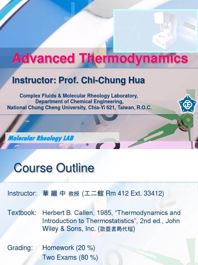 Advanced Thermodynamics | PDF | Entropy | Thermodynamic Equilibrium