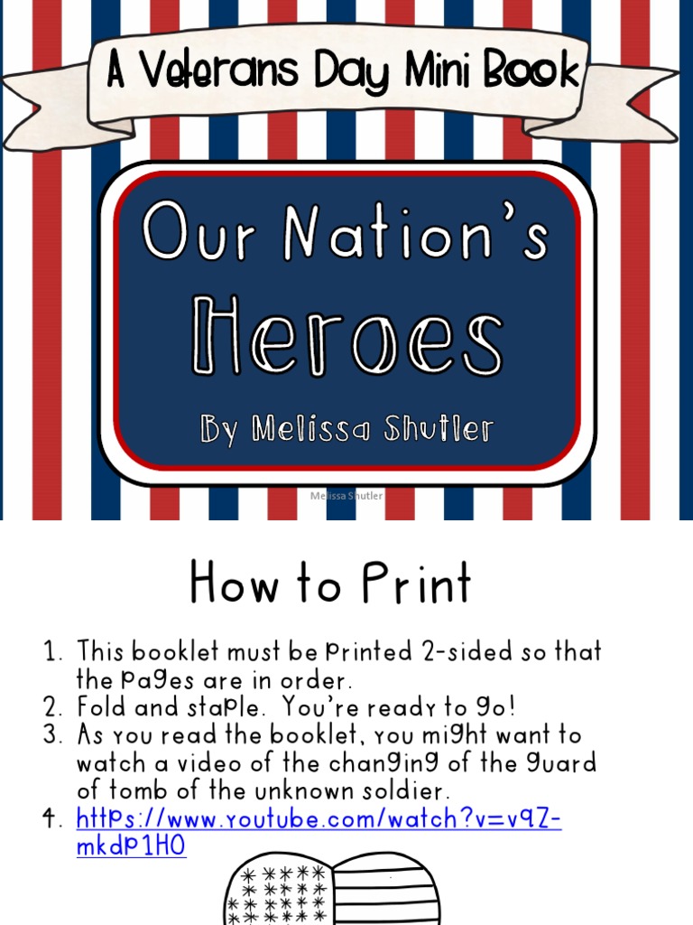 A Veterans Day Mini Book: Melissa Shutler | PDF | United States Marine ...