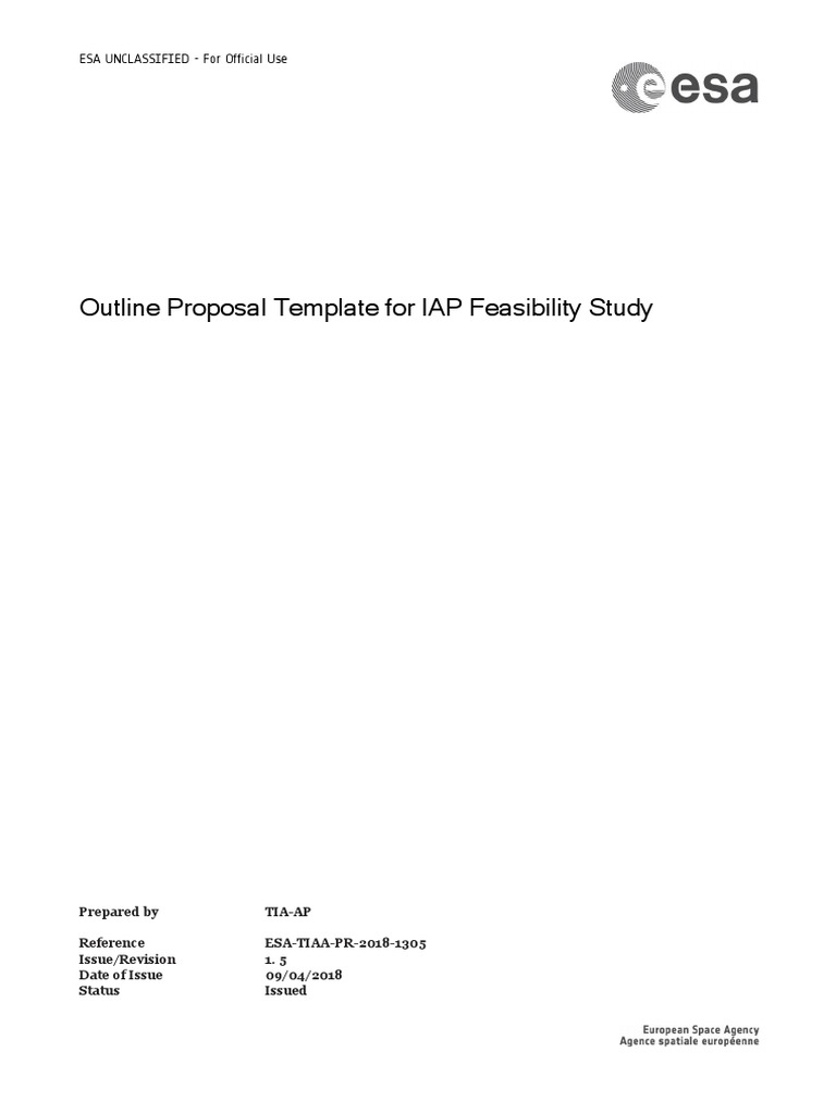 ARTES IAP Feasibility Studies-Outline Proposal Template | PDF ...
