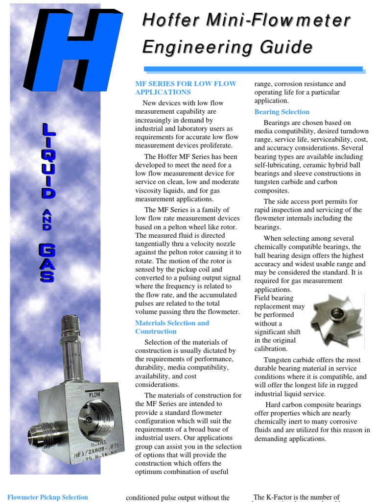 MF Series For Low Flow Applications Bearing Selection | PDF | Flow ...