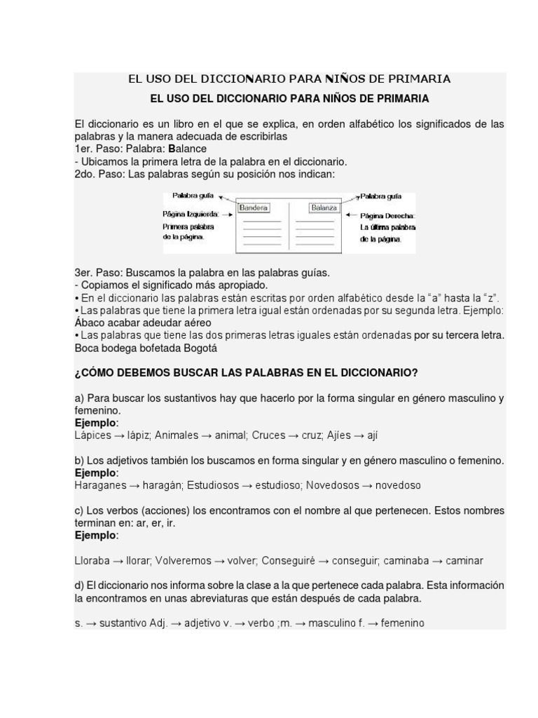 Uso Del Diccionario | PDF