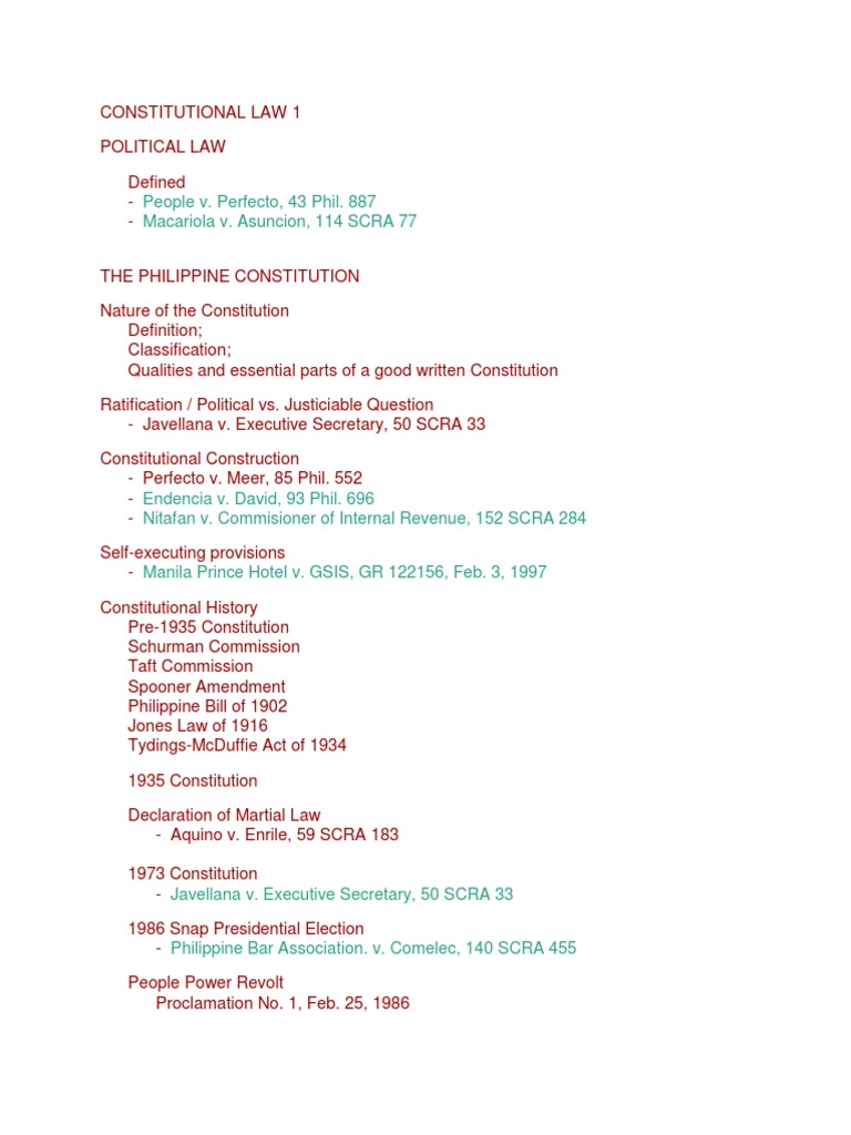 Consti Syllabus | PDF | Veto | Commission On Elections (Philippines)
