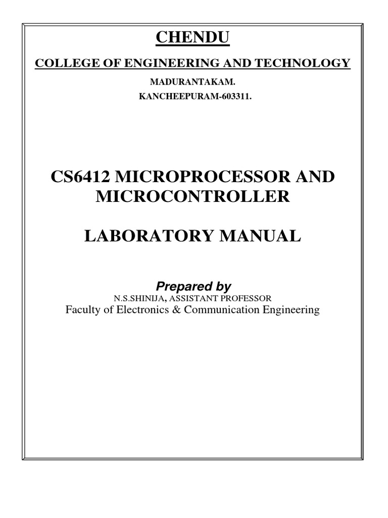 2 Microprocessor Microcontroller Lab 1 Download Free Pdf Electric