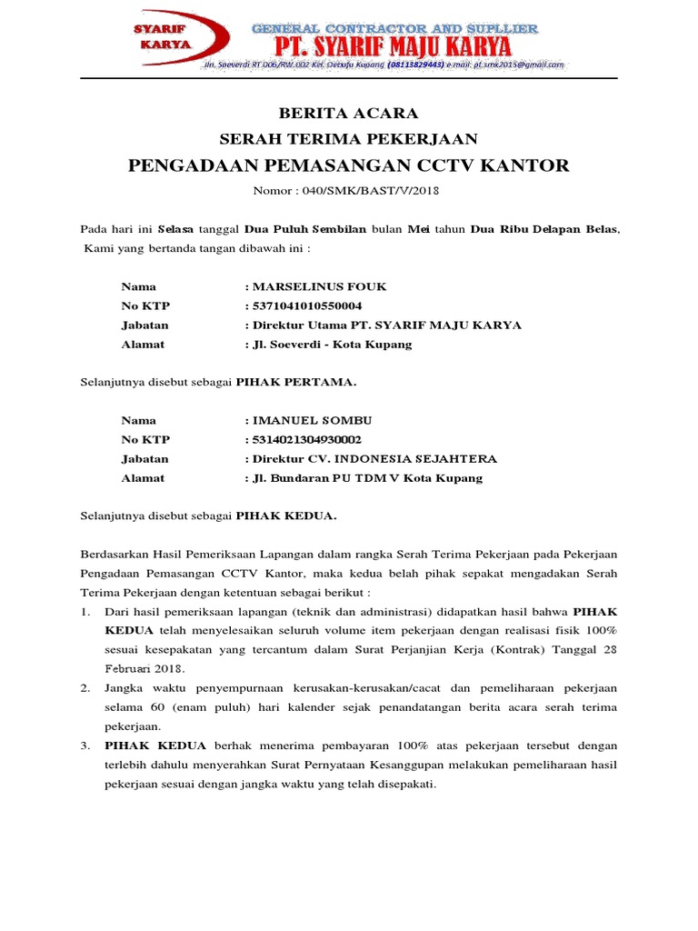 Bast CCTV Syarif | PDF