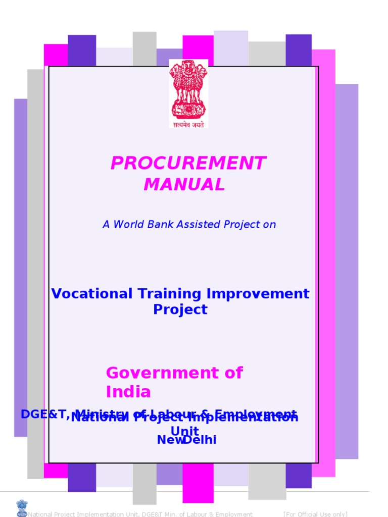 Procurement: Manual | Procurement | World Bank