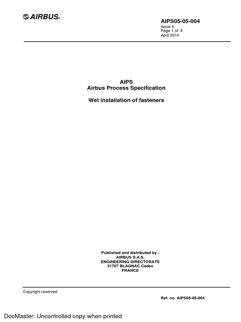 Wet Install of Fasteners | PDF | Specification (Technical Standard ...