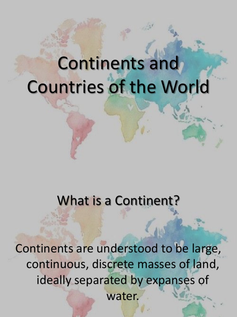 Continents and Countries of The World | PDF | Asia | North America