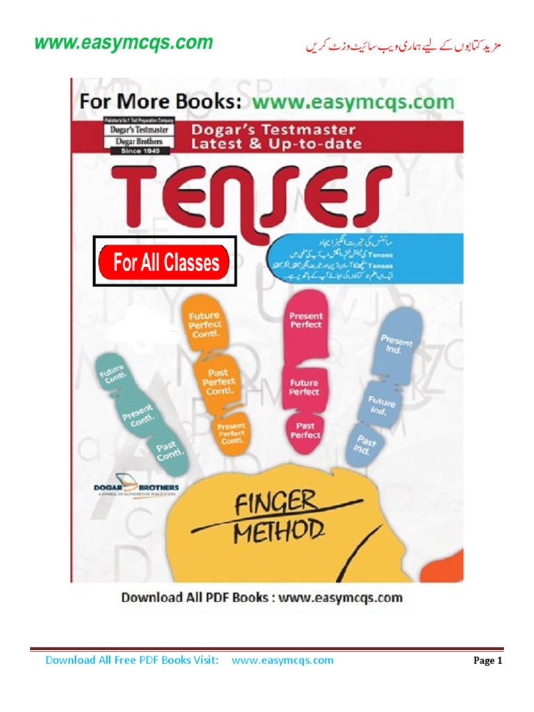 Tenses Finger Method Book by Dogar Brothers PDF | PDF | Perfect ...