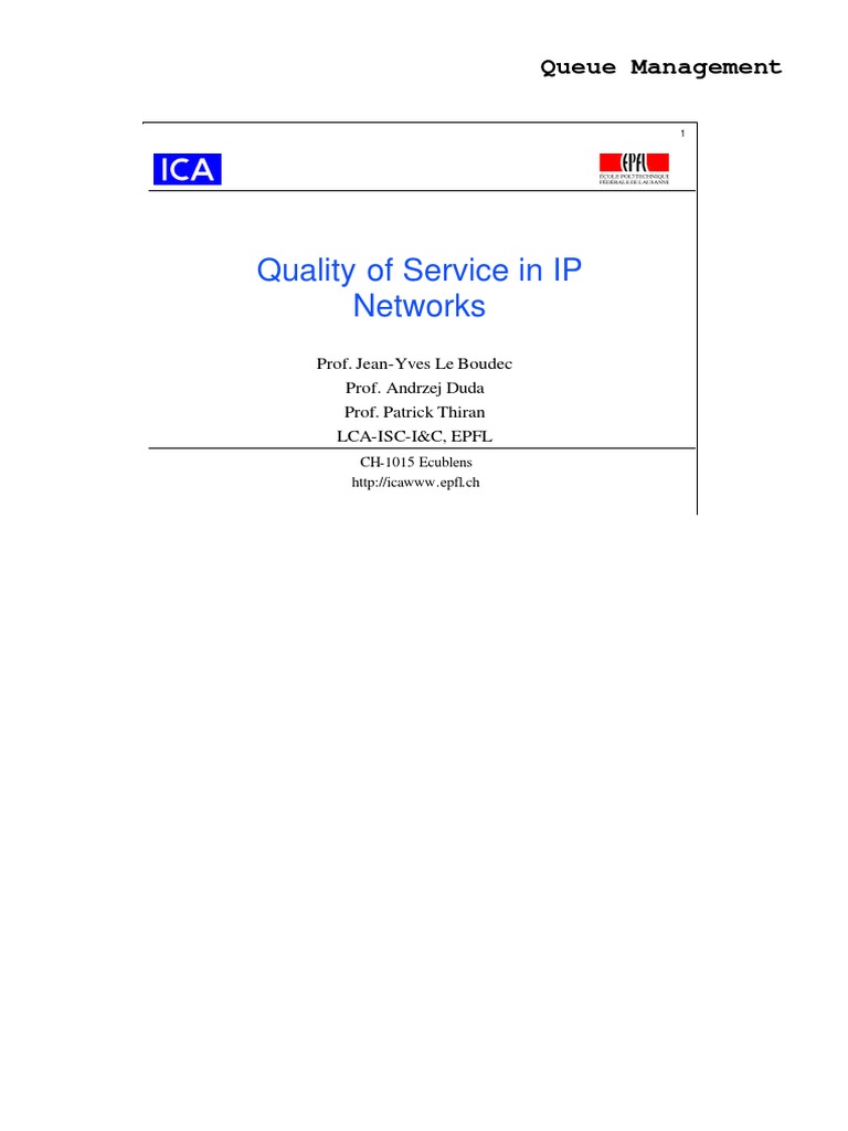 Quality of Service in IP Networks: Queue Management | PDF | Quality Of ...