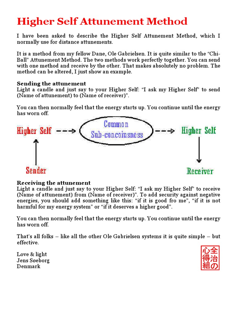Higher Self Attunement Method Guide | PDF | Science & Mathematics ...