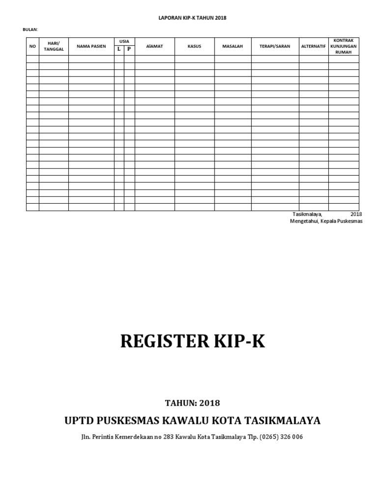 Laporan Kip K | PDF
