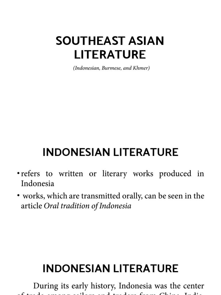 Southeast Asian Literary Traditions | PDF | Cambodia