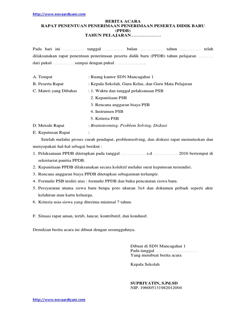 Rapat PPDB SDN Mancagahar 1 2023 | PDF | Ilmu Sosial