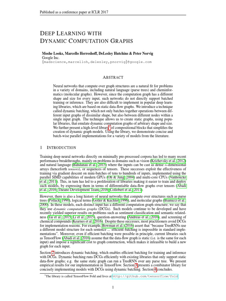 Dynamic Computation Graphs | PDF | Deep Learning | Artificial Neural ... Dynamic Computation Graphs | PDF | Deep Learning | Artificial Neural ...