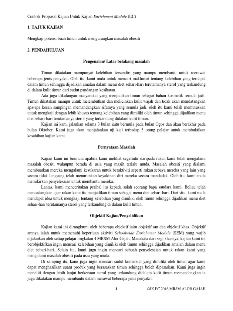 Contoh Proposal Sem 2013 PDF | PDF