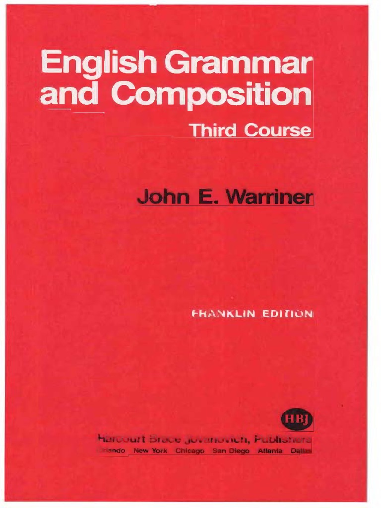Warriner's English Grammar & Composition - Thirrd Course PDF | PDF ...