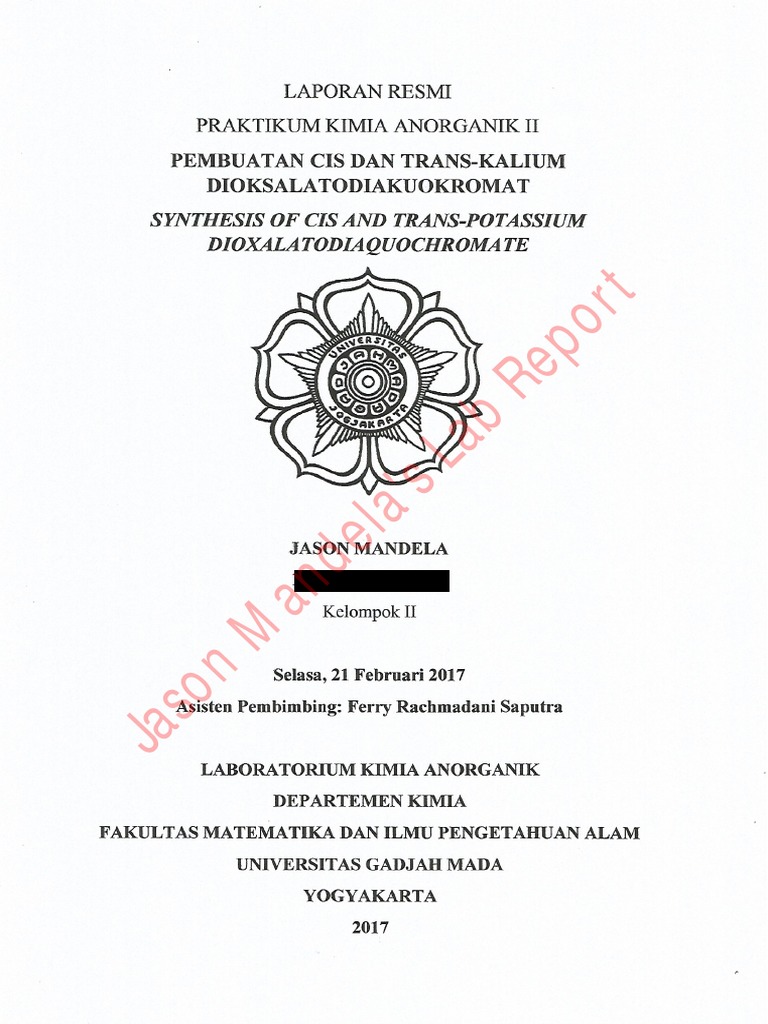 Jason Mandela's Lab Report Summary | PDF | Science & Mathematics