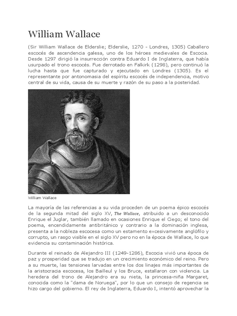 William Wallace | PDF | Agitación | Conflicto armado
