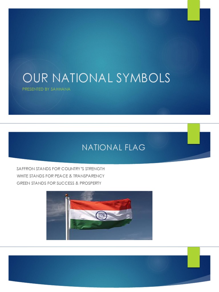 Our National Symbols: Presented by Sahhana | PDF