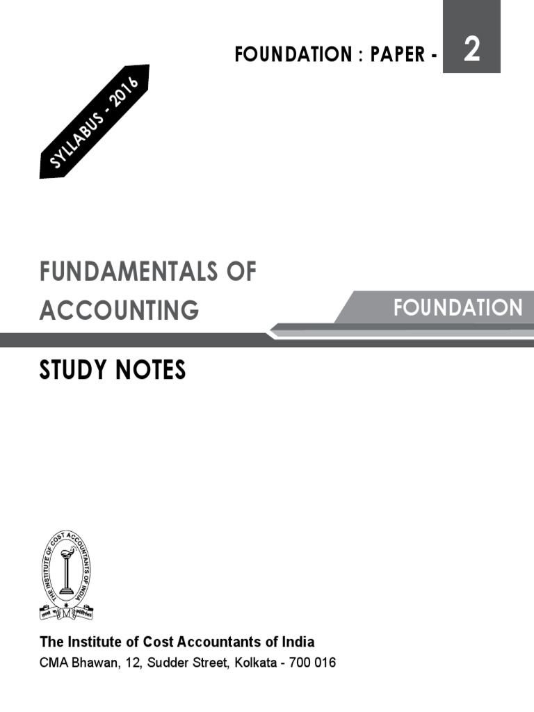 Fundamentals of Accounting | PDF | Debits And Credits | Bookkeeping
