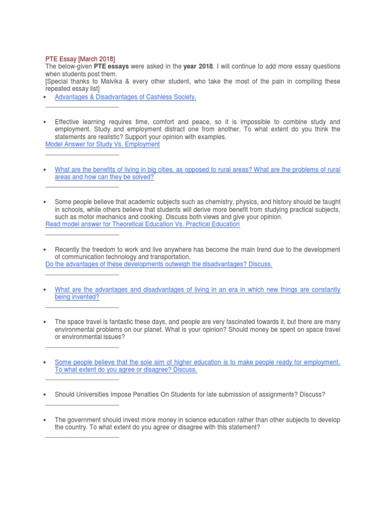 Writing Essay - Practice Questions | PDF | Mass Media | Social ...