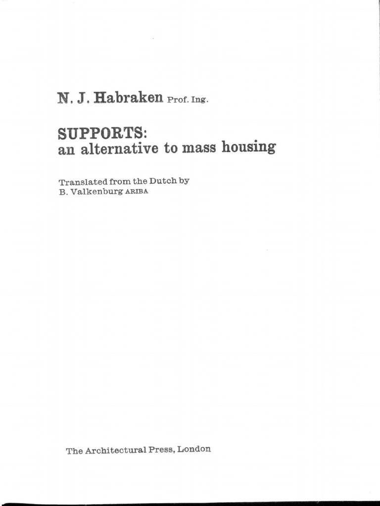 1972 Habraken Supports | PDF | Force