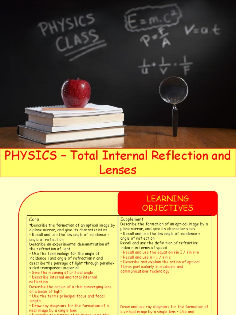 Physics 19 - Total Internal Reflection and Lenses | PDF | Lens (Optics ...