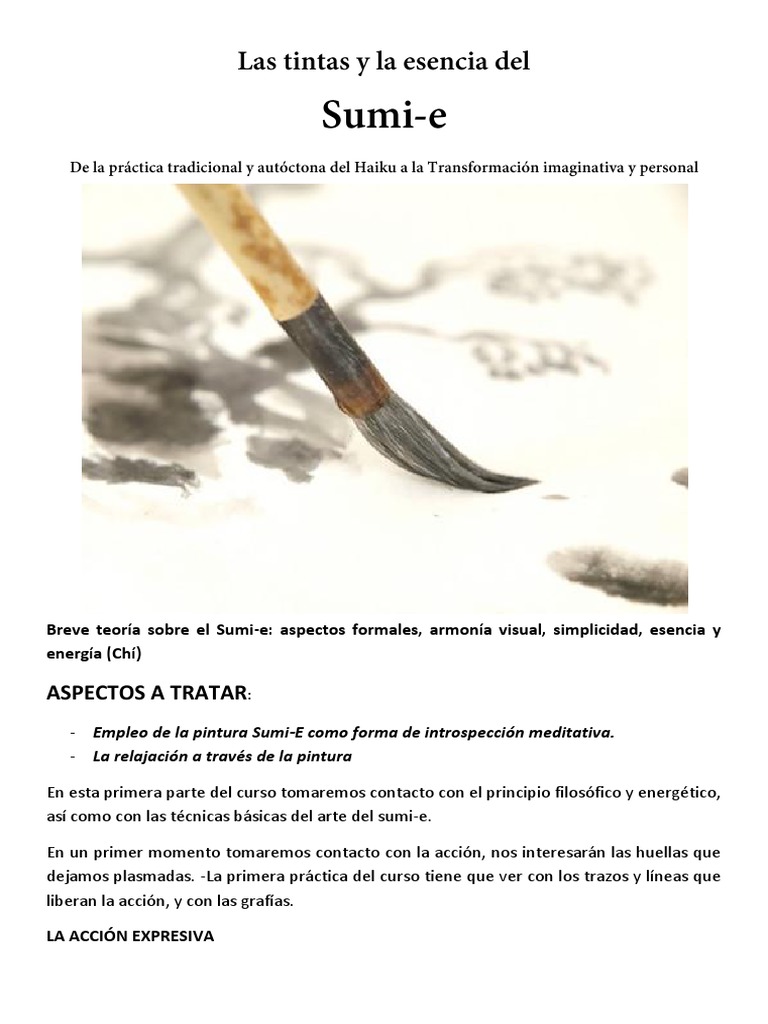 Las Tintas y La Esencia Del Sumi-E | PDF | Haiku | Pinturas